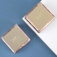 China 15g 30g 50g Clear Square Glass Cosmetic Jar with Rose Golden Lids Customized Colors and Senior PAK Luxury for sale