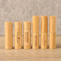 China 3g 5g Lip Balm Container Round Bamboo Lipbalm Packaging Tubes for Sustainable and Environmentally Friendly Beauty for sale