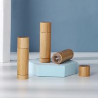 China 3g 5g Lip Balm Container Round Bamboo Lipbalm Packaging Tubes for Sustainable and Environmentally Friendly Beauty for sale