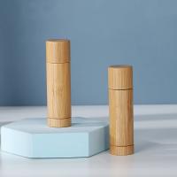 China 3g 5g Lip Balm Container Round Bamboo Lipbalm Packaging Tubes for Sustainable and Environmentally Friendly Beauty for sale