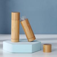 China 3g 5g Lip Balm Container Round Bamboo Lipbalm Packaging Tubes for Sustainable and Environmentally Friendly Beauty for sale