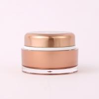 China Customize Labels 15ml 30ml 50ml 100ml 200ml Pink Rose Golden Color Double Wall Acrylic Cosmetic Jar for Sunscreen Cream for sale