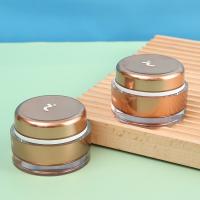 China Customize Labels 15ml 30ml 50ml 100ml 200ml Pink Rose Golden Color Double Wall Acrylic Cosmetic Jar for Sunscreen Cream for sale