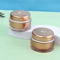 China Customize Labels 15ml 30ml 50ml 100ml 200ml Pink Rose Golden Color Double Wall Acrylic Cosmetic Jar for Sunscreen Cream for sale