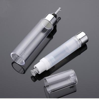 China Silver Luxury Plastic Syringe Airless Bottle 5ml10ml 15ml for Empty Airless Cosmetic Dispenser for sale