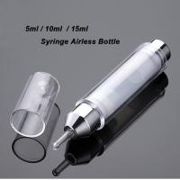 China Silver Luxury Plastic Syringe Airless Bottle 5ml10ml 15ml for Empty Airless Cosmetic Dispenser for sale