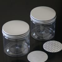 China PET Food 100ml 150ml 250ml 300ml 16oz 32oz Amber Black PET Plastic Cosmetic Cream Jar with Aluminum Lid and Durable for sale