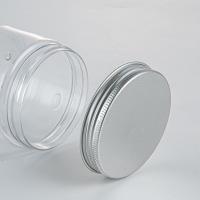 China PET Food 100ml 150ml 250ml 300ml 16oz 32oz Amber Black PET Plastic Cosmetic Cream Jar with Aluminum Lid and Durable for sale