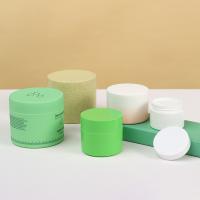 China Wheat Biodegradable Cosmetic Containers Recyclable 100% PCR PLA Material Straw Cream Jar Green 2oz 3oz 8oz Free Samples for sale