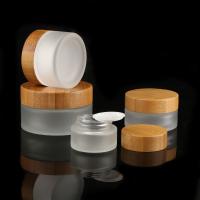 China Customized Colors Skin Care Glass Bottle Jar Packaging Bamboo Products 5g15g 20g 30g 50ml 100ml 150ml 200ml 4oz 8oz for sale