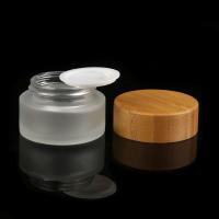China Customized Colors Skin Care Glass Bottle Jar Packaging Bamboo Products 5g15g 20g 30g 50ml 100ml 150ml 200ml 4oz 8oz for sale