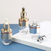 China Senior PAK Unique Design Customize Label Printing Empty Glass CBD Serume Oil Dropper Bottle with Silver or Gold Top for sale