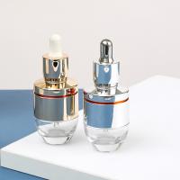 China Senior PAK Unique Design Customize Label Printing Empty Glass CBD Serume Oil Dropper Bottle with Silver or Gold Top for sale