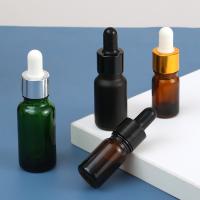 China Luxury Glass Collar 5ml 10ml 15ml Hair Oil Essential Oil Perfume Oil Frosted Pink Dropper Bottle With Rose Gold Top for sale