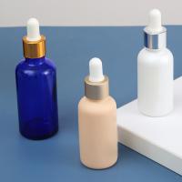 China Luxury Glass Collar 5ml 10ml 15ml Hair Oil Essential Oil Perfume Oil Frosted Pink Dropper Bottle With Rose Gold Top for sale