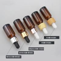 China Luxury Glass Collar 5ml 10ml 15ml Hair Oil Essential Oil Perfume Oil Frosted Pink Dropper Bottle With Rose Gold Top for sale