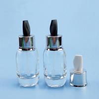 China Skin Care Serum Cream Bottles 15ml 30ml 50ml Clear Green Glass Designs with Stirring Stick Customizable for sale