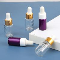 China 2ml 3ml 5ml 10ml Round Glass Dropper Bottle Small Mini Frosted Glass Essential Oil Bottle With NBR Dropper for sale