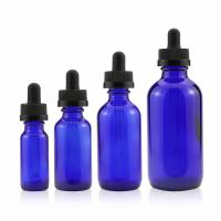 China 1oz 2oz 3oz 4oz Cobalt Blue Boston Glass Bottle for Cosmetics Essential Oil Customized Colors and Samples Process 2-3 days for sale
