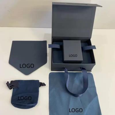 China Custom Logo Printed Biodegradable Matte Lamination Jewelry Box for Earring Necklace Storage for sale