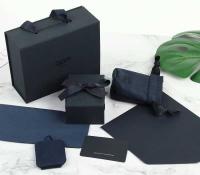 China Custom Logo Printed Biodegradable Matte Lamination Jewelry Box for Earring Necklace Storage for sale