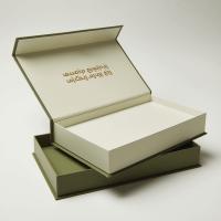 China Luxury Custom Logo Green Black Magnetic Gift Paper Box Recyclable Folding Hard Rigid Packaging Boxes With Magnet Lid for sale