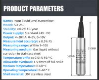 China Zhejiang Manufactured 4-20mA Output Liquid Level Transmitter with 304 Stainless Steel for sale