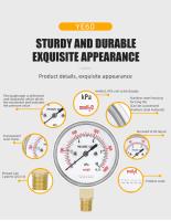 China 2.5 Inch NPT1/4 Gas Capsule Pressure Gauge with 0-60mbar/kpa Range from Zhejiang for sale