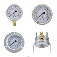 China Stainless Steel Case Glycerin Filled Pressure Gauge with 2.5% Accuracy and OEM Bezel for sale
