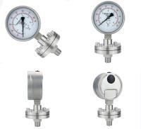 China High Precision YTP100BF 1.6% 304ss Diaphragm Seal Pressure Gauge Manometer 60bar 100mm for sale