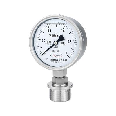 China 60bar 100mm Diaphragm Pressure Gauges Stainless Steel Construction and Durable Design for sale