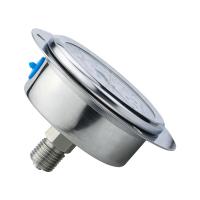 China 60mm Back Connection Pressure Gauge with Flange 250bar 304ss Liquid-Filled Manometer for sale