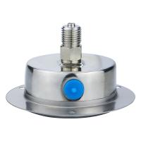 China 60mm Back Connection Pressure Gauge with Flange 250bar 304ss Liquid-Filled Manometer for sale