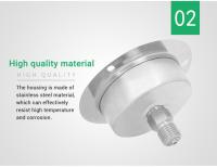 China 60mm Back Connection Pressure Gauge with Flange 250bar 304ss Liquid-Filled Manometer for sale