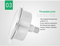 China 60mm Back Connection Pressure Gauge with Flange 250bar 304ss Liquid-Filled Manometer for sale