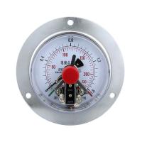 China 100mm 25bar Back Connection Type Electric Contact Hydraulic Pressure Gauge with Flange Edge Made for sale