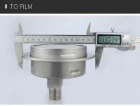 China 4 Inch All Stainless Steel Axial Back Pressure Gauge with Flange Edge 400bar 6000psi 1.6% for sale