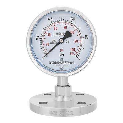 China DN20 Tantalum 316ss Diaphragm Manometer Pressure Gauge for High Pressure Applications for sale