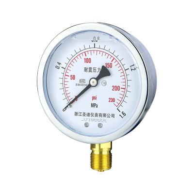 China ZG1/2 Thread 100mm 40bar psi Glycerin Filled Hydraulic Manometer for OEM Requirements for sale