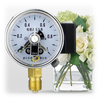 China 62.5mm Bottom Connection Magnetic Assisted Electric Contact Pressure Gauge Manometer for sale