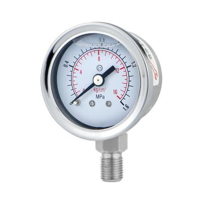China High Precision 2.5% 40mm Stainless Steel Liquid Filling Monameter for Water Gas Oil for sale