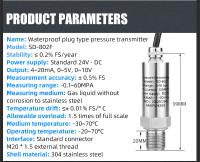 China High Precision 6MPa Pressure Transmitter with Customized Support and 0.5%FS Accuracy for sale
