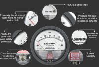 China TE2000 1/8 Magrfhelic Differential Pressure Gauges Manometer Range -60-0-600pa 0-60pa for sale