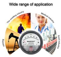 China TE2000 1/8 Magrfhelic Differential Pressure Gauges Manometer Range -60-0-600pa 0-60pa for sale