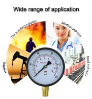 China 1/2''PT/NPT/G/M Threaded Precision Movement Y100 Water Pressure Gauge for Steam Trade for sale