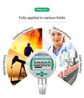 China Stainless Steel 304 SS M20*1.5 Thread Gas Manometer Pressure Gauge with Battery Power for sale