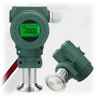 China 50.5mm Chuck LCD Digital Water Pressure Transmitter 4-20mA -0.1-10MPa Oil Pressure Sensor for sale