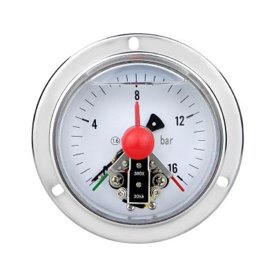 China YNXC100ZT Silicone Filled Manometer Oil Gas Pressure Gauges with Electrical Contacts for sale