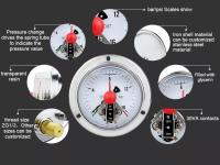 China YNXC100ZT Silicone Filled Manometer Oil Gas Pressure Gauges with Electrical Contacts for sale