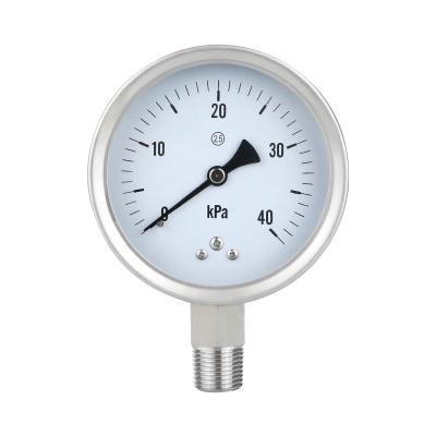 China High Precision 2.5% 0-100kpa Industrial Air Micro Pressure Gauge with M20*1.5 Thread for sale